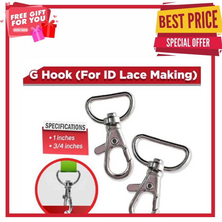 (100 pcs/Pack) 1 Inch G-hook for ID Lace Making | Lazada PH