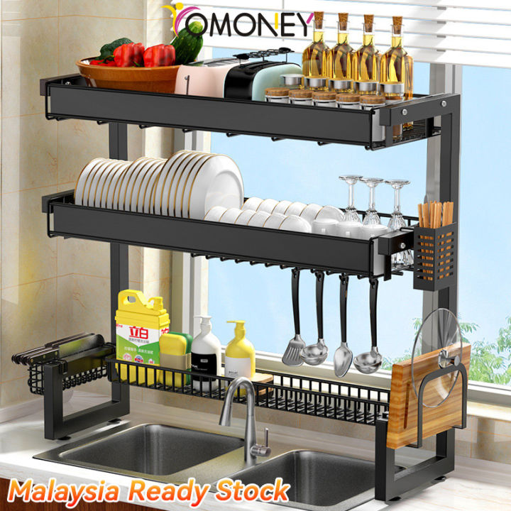 Kitchen Sink Storage Rack Stainless Steel Dish Rack Dish Drainer Rack