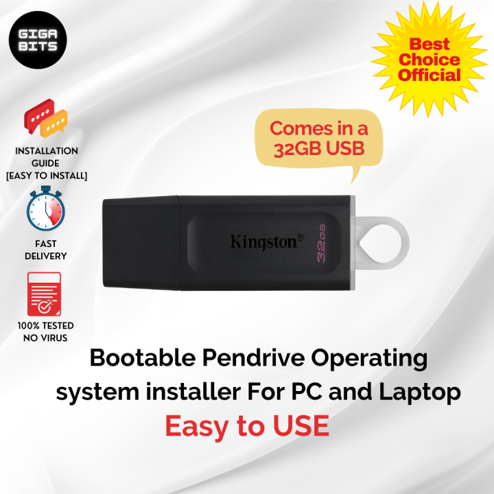 Bootable USB Stick 32Gb 3.0 Pendrive thumb drive Full OS Install ...