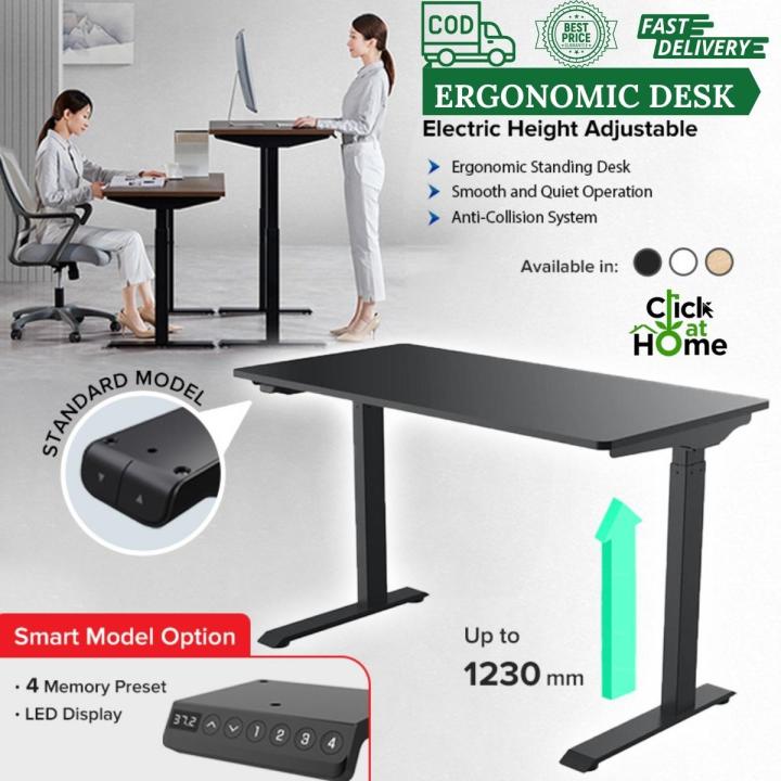 Click at Home - Ergonomic Table, Electric Ascend Height Adjustable Desk ...