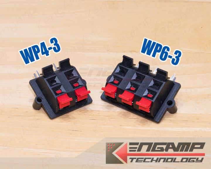 (มีตัวเลือก) [PJ] WP4-3 หรือ WP6-3 ขั้วลำโพง 4P หรือ 6P แบบกด ขางอลงปริ้นส์ | Lazada.co.th