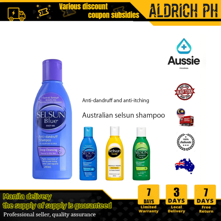 Australian selsun shampoo anti-dandruff itching oil control fluffy ...