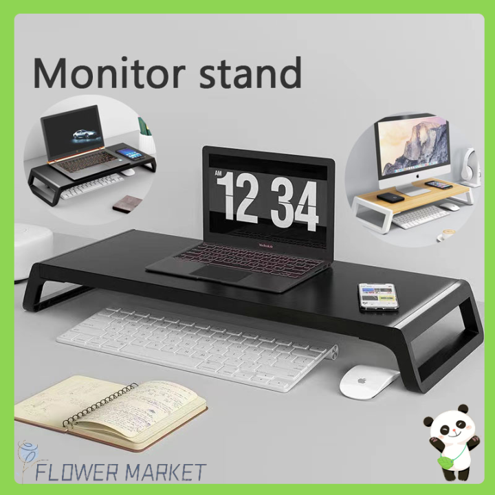 Wood monitor stand ergonomic laptop riser desk organizer, home and ...