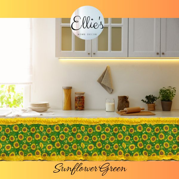 "Ellie's Home Decor: Sunflower Design Kitchen Sink Curtain for Vibrant ...