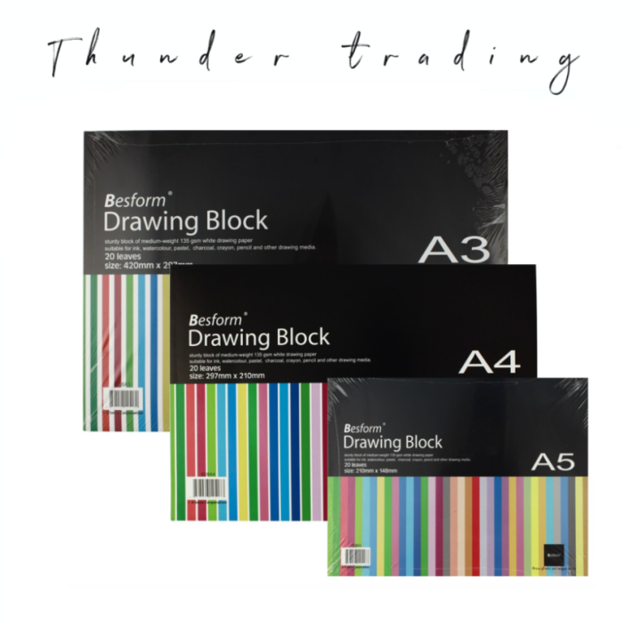 Besform Drawing Block 135gsm A5/A4/A3 | Lazada Singapore