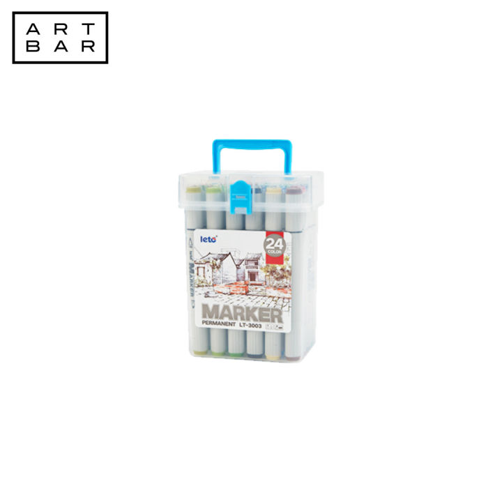 Leto Art Marker Set Lt-3003-24 24 Colors Dual Tip - Art Bar PH | Lazada PH
