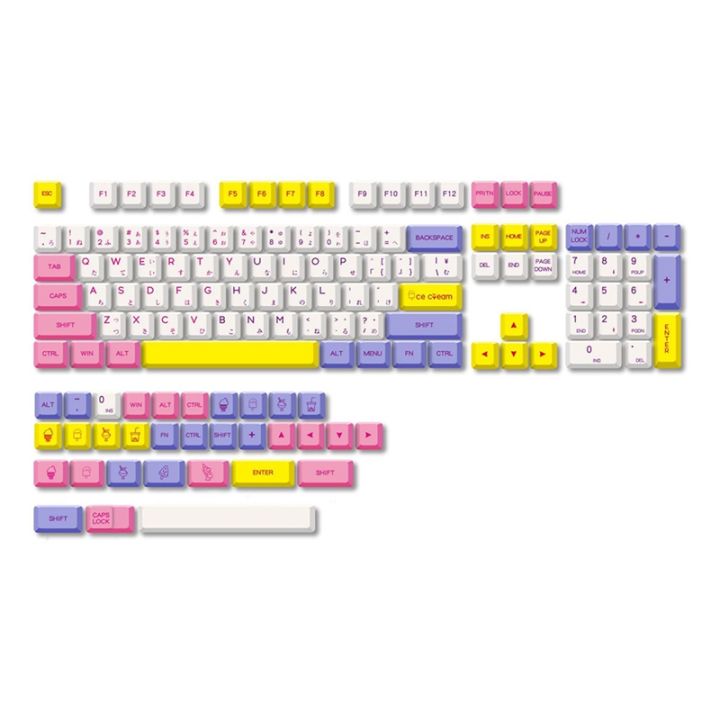 Ice Cream Keycaps Set 135 Keys XDA Profile Dye Sublimation PBT Full ...