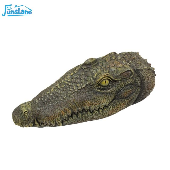 FunsLane Floating Alligator Head Resin Alligator Head Pond Floating ...