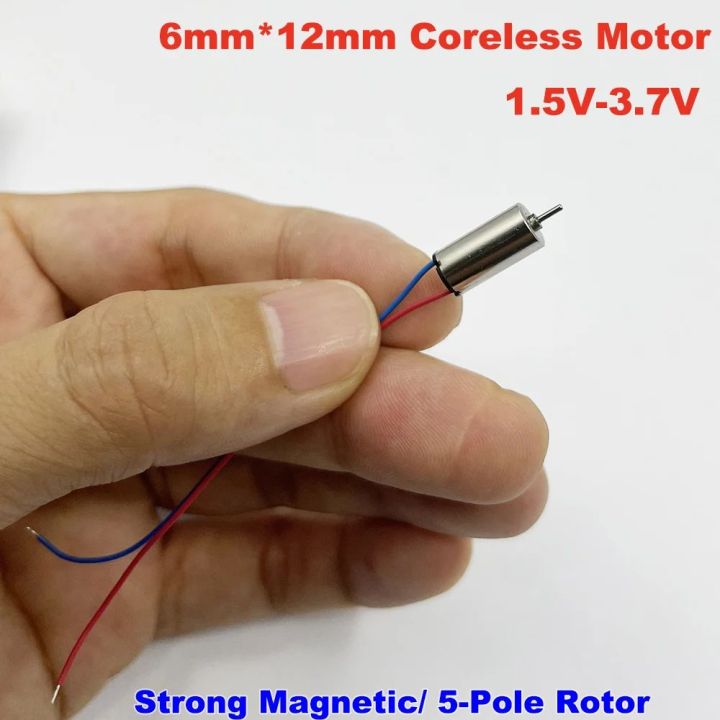 6mm*12mm Mini Coreless Motor DC 1.5V 3V 3.7V 75000RPM High Speed DIY RC ...