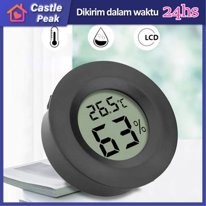 Termometer Higrometer Bulat Digital Portable Thermometer Hygrometer ...