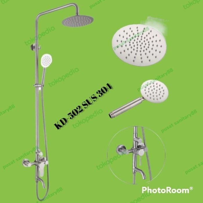 SHOWER TIANG COLUMN/SHOWER SET PANAS DINGIN/SUS 304 STAINLESS DOFF ...