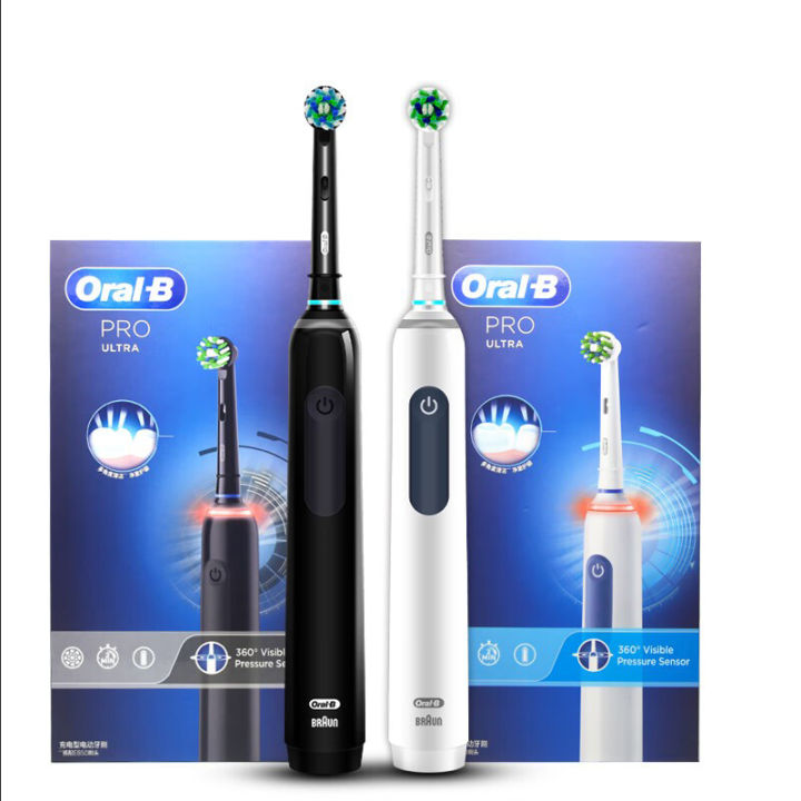 Oral B Ultra Pro4 Electric Toothbrush 3D Sonic Round Head Deep Cleaning ...