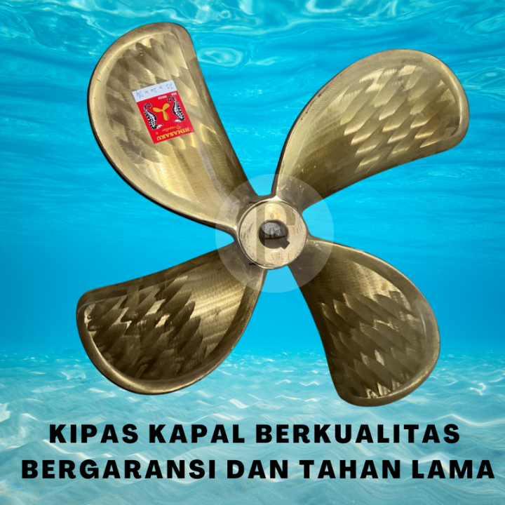 Kipas Perahu 4 Daun 30x28 inchi Baling Propeller Kuningan | Lazada ...