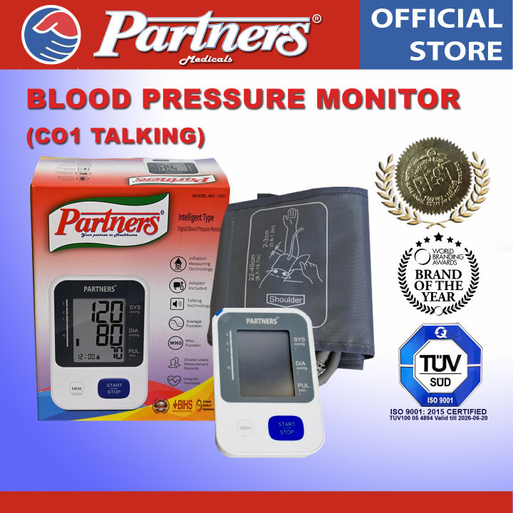 Partners Digital Blood Pressure Monitor Model No.: C01 (Talking ...