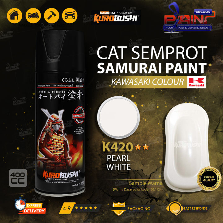 Samurai Paint K420** Pearl White Cat Semprot/Pylox/Helm | Lazada Indonesia