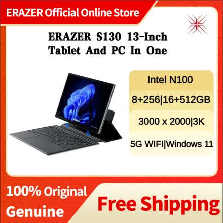 Erazer S130 Tablet Notebook-Tablet 2-in-1 Pad 13-Inch 3K Eye Protection ...