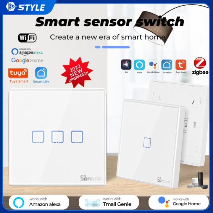 Sonoff แผงอัจฉริยะ Sonoff รุ่น T2EU-RF 86,แผ่นติดผนังระบบเหนียวไร้สาย ...