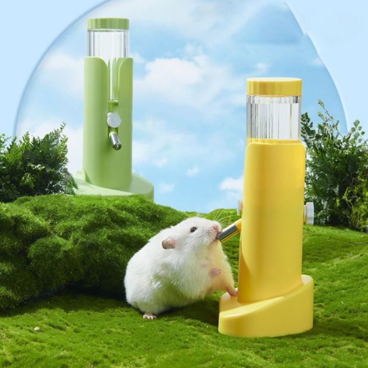 SHUSHABA ปรับได้ปรับได้ ขวดน้ำหนูแฮมสเตอร์พร้อมขาตั้ง ป้องกันแบบโรลโอ ...