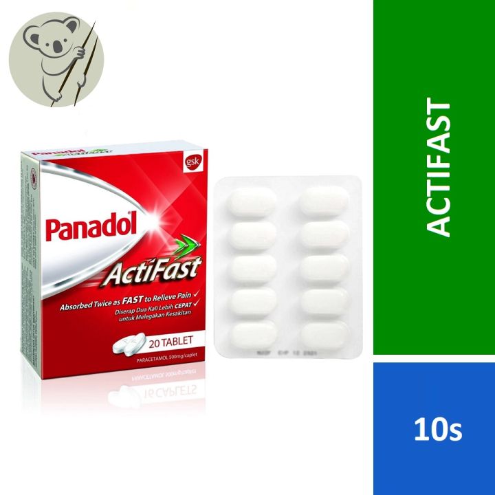 10s / 20s PANADOL ACTIFAST CAPLET TABLETS 500MG NO BOX [1Box ...