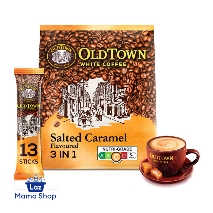 Old Town Salted Caramel Flavoured Instant 3 In 1 Premix White Coffee 13 ...