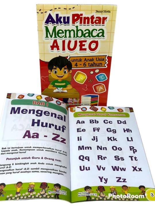 Buku Anak Pintar Membaca AIUEO Untuk Anak Usia 4-6 Tahun SDO - AF ...