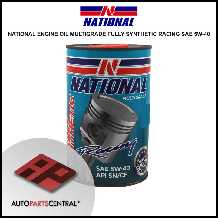 National Engine Oil Multi-Grade Fully Synthetic Racing Sae 5W-40 Liter ...