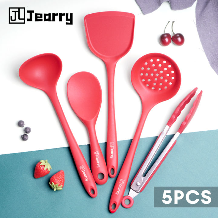 Jearry Silicone Handle Cookware 5Pcs Heat Resistant Food Grade Set ...