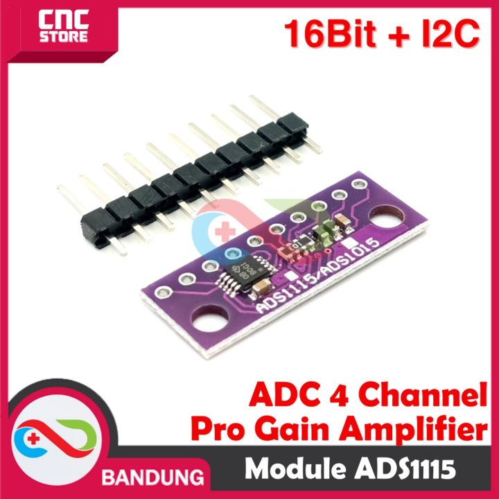 MODUL 16BIT I2C ADS1115 ADC 4 CHANNEL WITH PRO GAIN AMPLIFIER ARDUINO ...