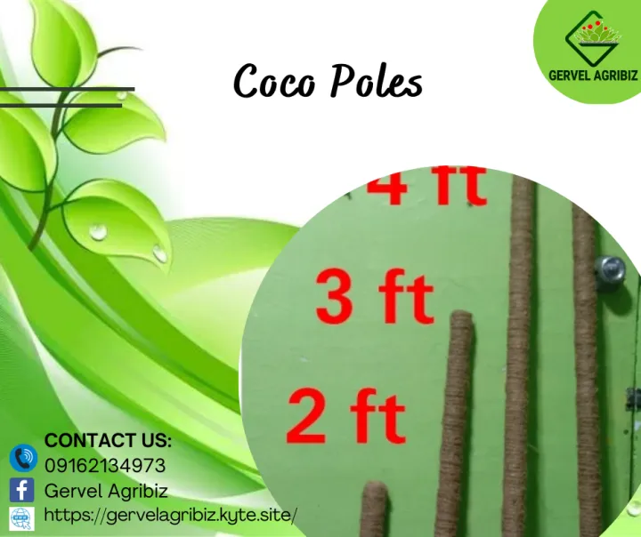 1, 2, 3, 4,5 ft Coco pole for Plant Support, PVC type, best for ...