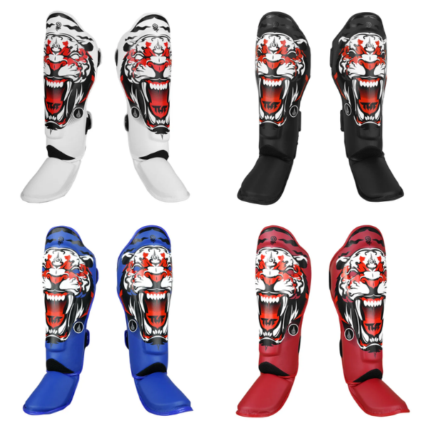 TUFF Muay Thai Shin Guards สนับแข้ง สนับแข้งมวยไทย อุปกรณ์ซ้อมมวย หนัง ...