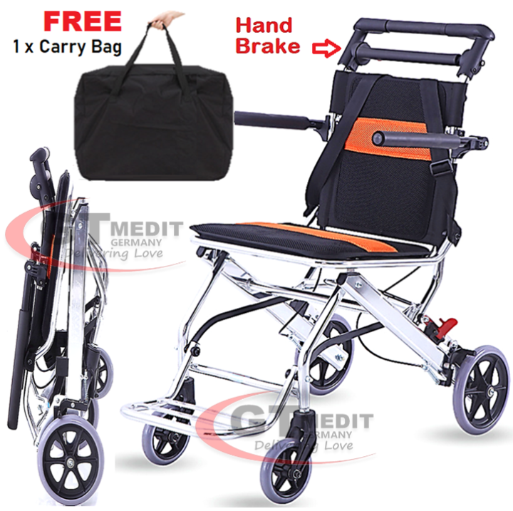 [Free: bag] GT medic Germany lightweight aluminum wheelchair travel ...