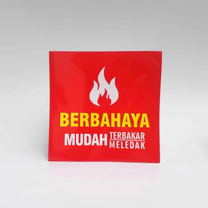 Stiker Bahan Berbahaya Mudah Meledak, Sticker K3, Sticker Waterproof ...