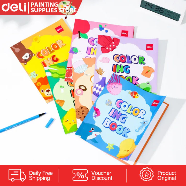 Deli Coloring Book 12Sheets Drawing Books for Kids School Supplies 1Pc ...