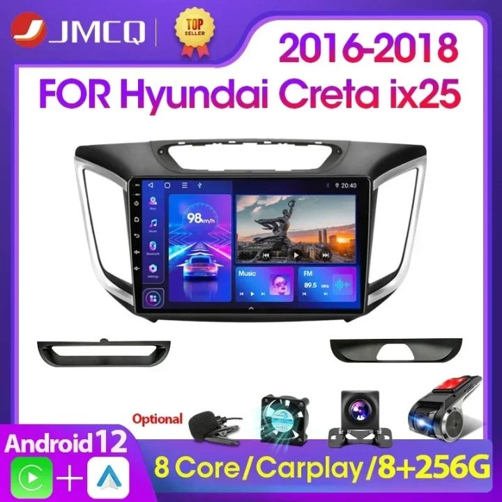 JMCQ Android 12 Car Stereo Radio Multimidia Video Player Navigation GPS For Hyundai Creta Ix25 ...