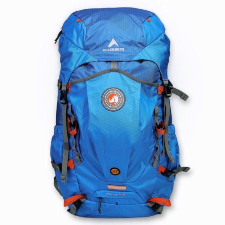 TAS GUNUNG KERIL CARRIER EIGER RHINOS 45L BIRU ORIGINAL | Lazada Indonesia