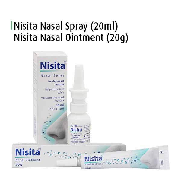 [Nisita Nasal Spray 20ml / Nisita Nasal Ointment 20g] - Moisturize and Relieves Blocked Nose and ...
