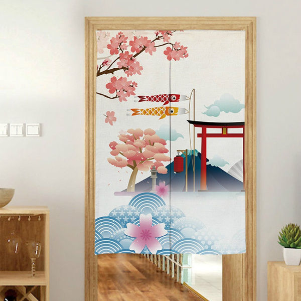 Japanese Noren Door Half Curtain Kitchen Tapestry Doorway Divider Feng ...