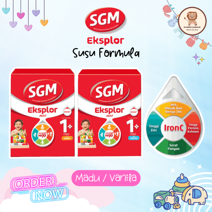 SGM Eksplor 1+ dengan IronC Susu Pertumbuhan Anak Usia 1-3 Tahun All ...