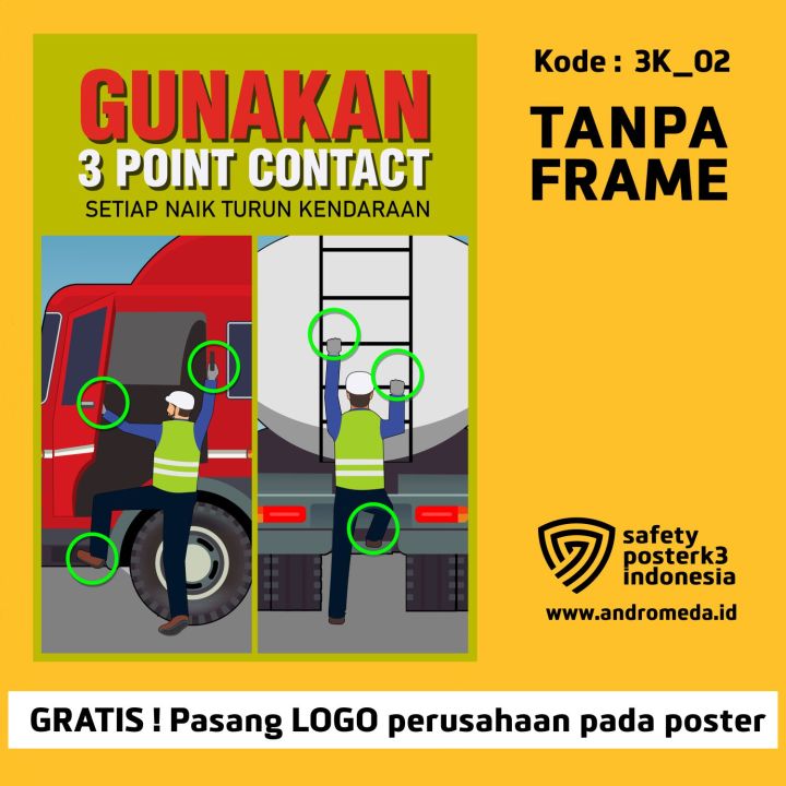 Safety Poster3 : 3 Point Contact Ketinggian Ketika Menaiki dan Menuruni ...
