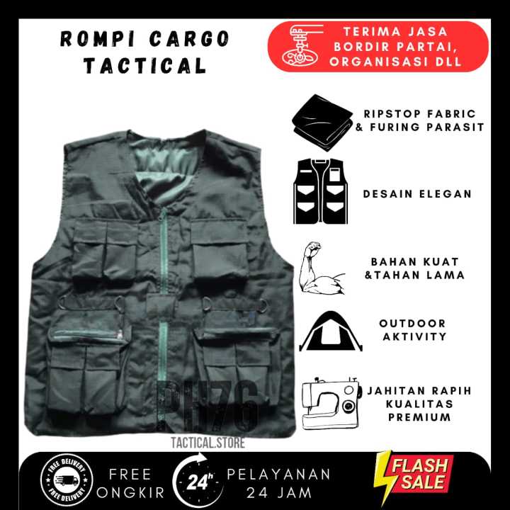 Rompi Cargo - Rompi Lapangan Multifungsi Outdoor - Rompi Tactical ...