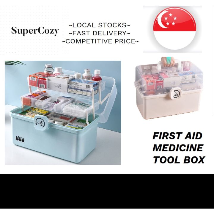 👍CHEAPEST!!!👍First Aid Box Medicine Tool Box Multi-Purpose 3 tiers ...