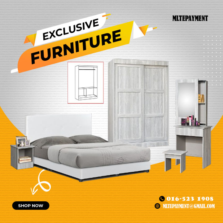 [INSTALLATION] (KL & SELANGOR AREA ONLY)4x6 QUEEN SIZE BEDROOM SET/SET ...