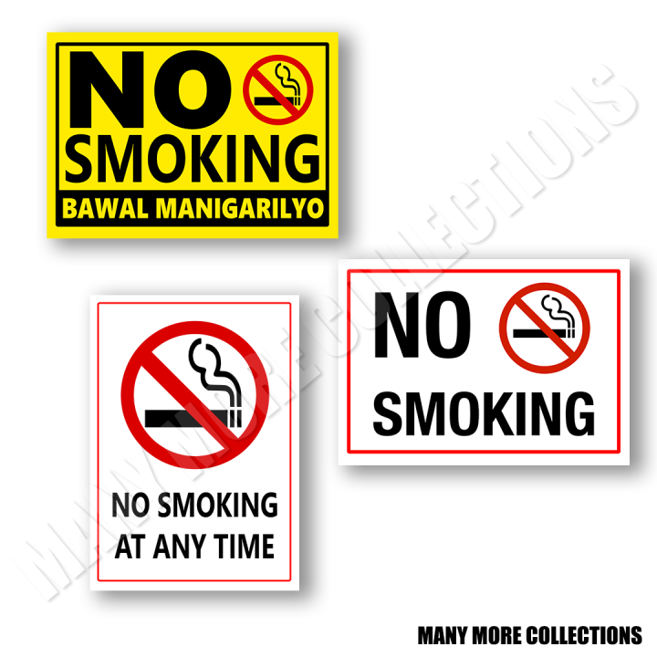 No Smoking Laminated Signage | A4 size | Lazada PH