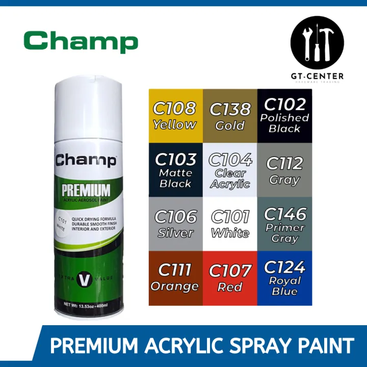 Champ Acrylic Spray Paint / all colors available | Lazada PH