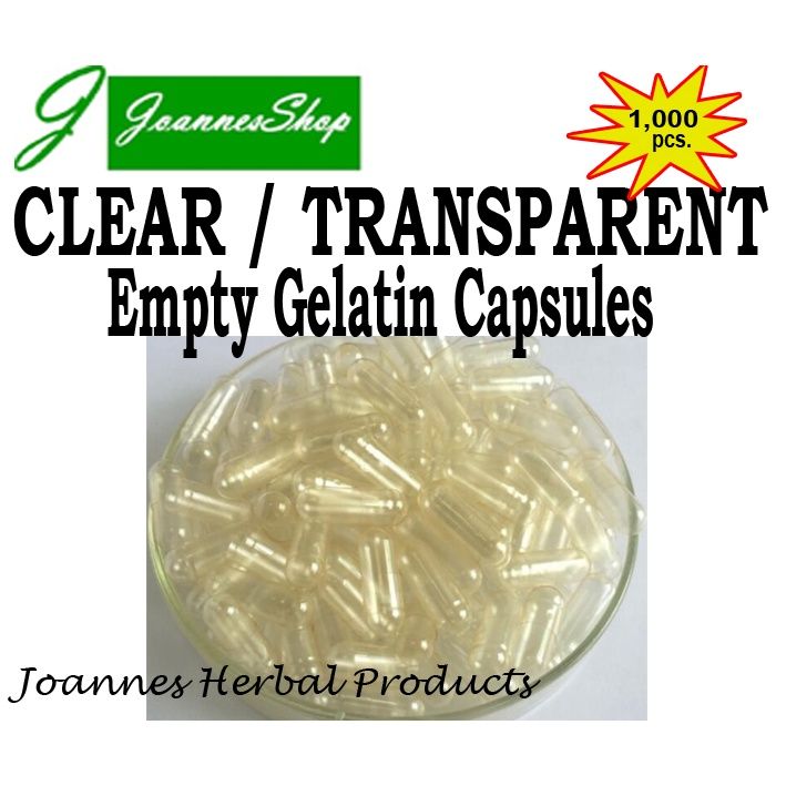 1000 pcs clear hard gelatin empty capsules PKG | Lazada PH