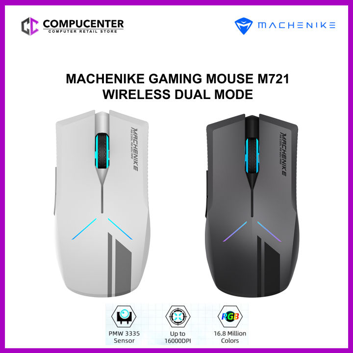 MACHENIKE GAMING MOUSE M721 WIRELESS DUAL MODE - Black | White | Lazada PH