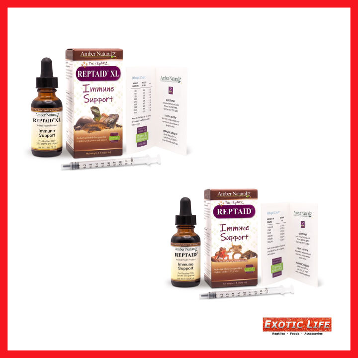 AMBER Naturaz Reptaid / Retaid XL Immune Support For Reptiles Under ...