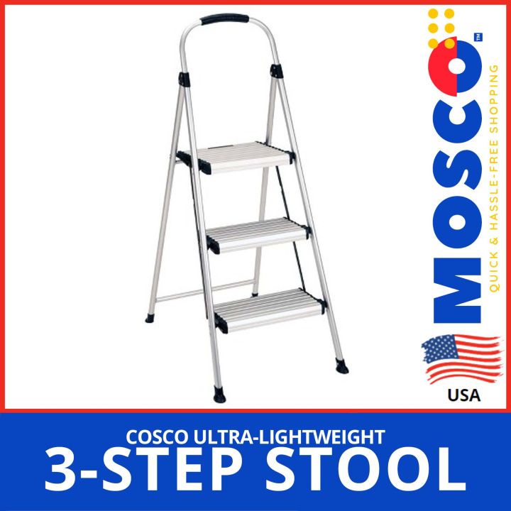 Cosco™ Aluminum 3-Step Stool | Foldable Ultra Lightweight | Max. weight ...