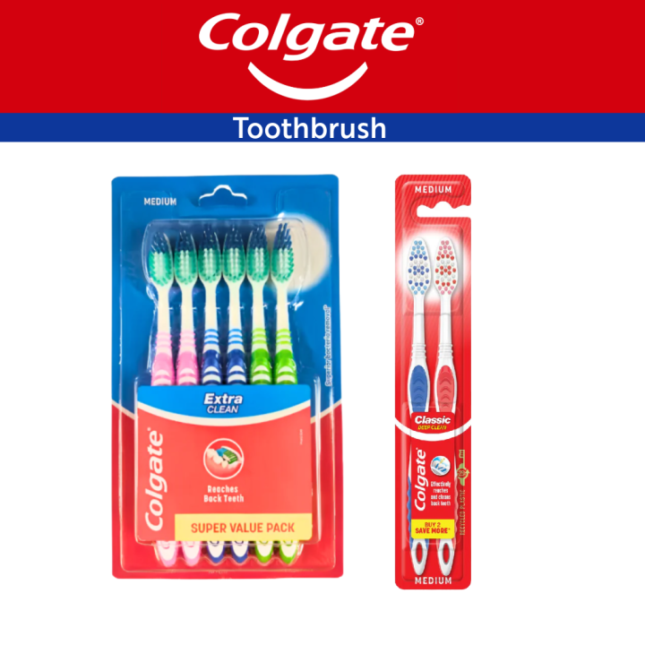 Colgate Toothbrush Classic & Extra Deep Clean Medium | Lazada PH