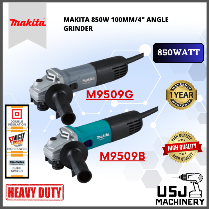 MAKITA 850W 100mm/4" Angle Grinder - M9509B, M9509G | 1 Year Warranty ...